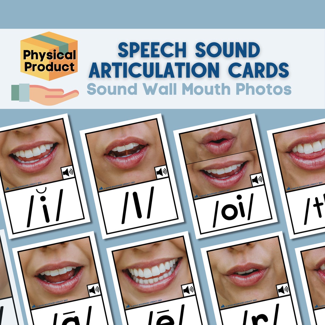 Sound Wall Mouth Picture Cards | Science of Reading | Articulation ...