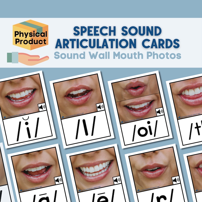 Sound Wall Mouth Picture Cards | Science of Reading | Articulation ...