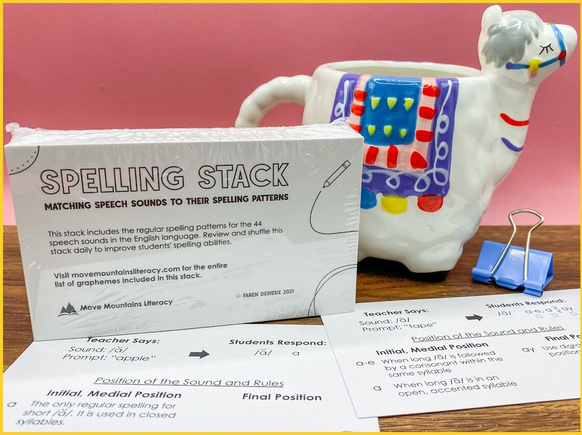 Spelling Stack - 68 Cards for Phonetic Spelling Practice - Etsy