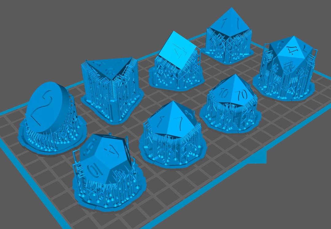 9 Piece Polyhedral Dice Masters Set, STL Files, Dnd Dice Masters With ...