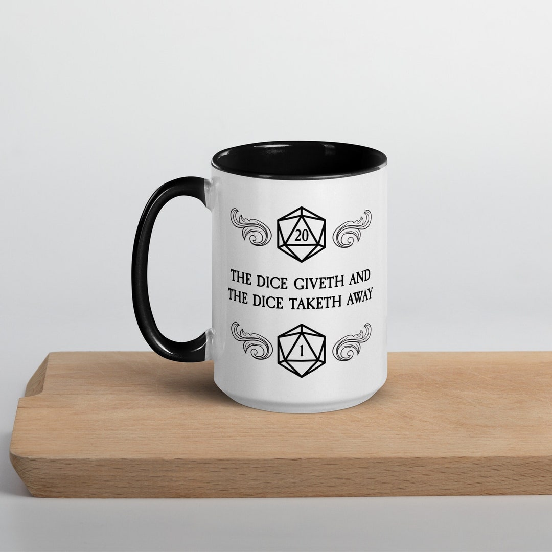 Fun Dnd Mug, Dnd Gift, or Dungeon Master Mug for Dnd Players , the Dice ...