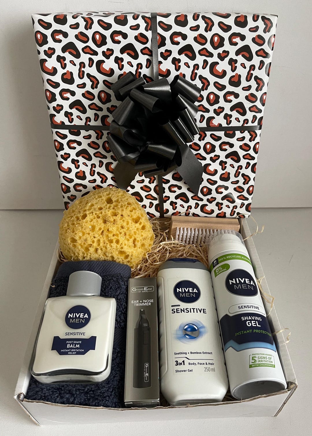 Men's Pamper Gift Basket: Nivea Grooming Set, Birthday Thank You Hamper ...