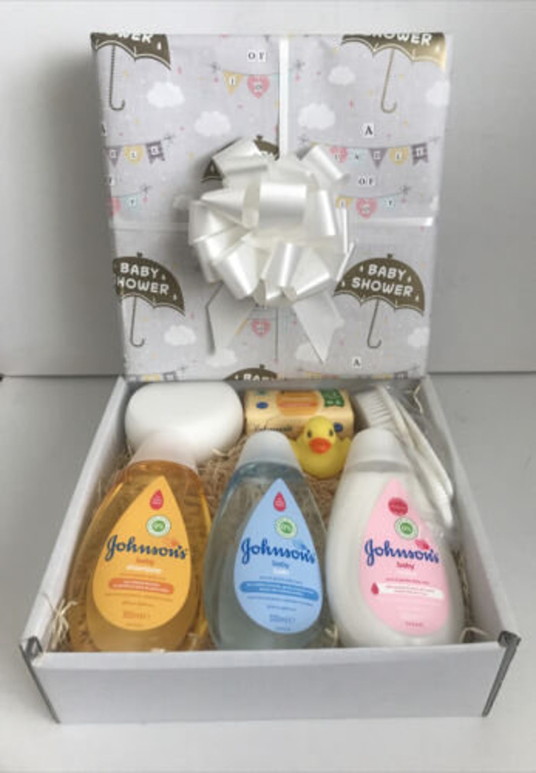 Baby Shower Gift Hamper Basket Maternity Shower Gift Johnsons Baby New ...