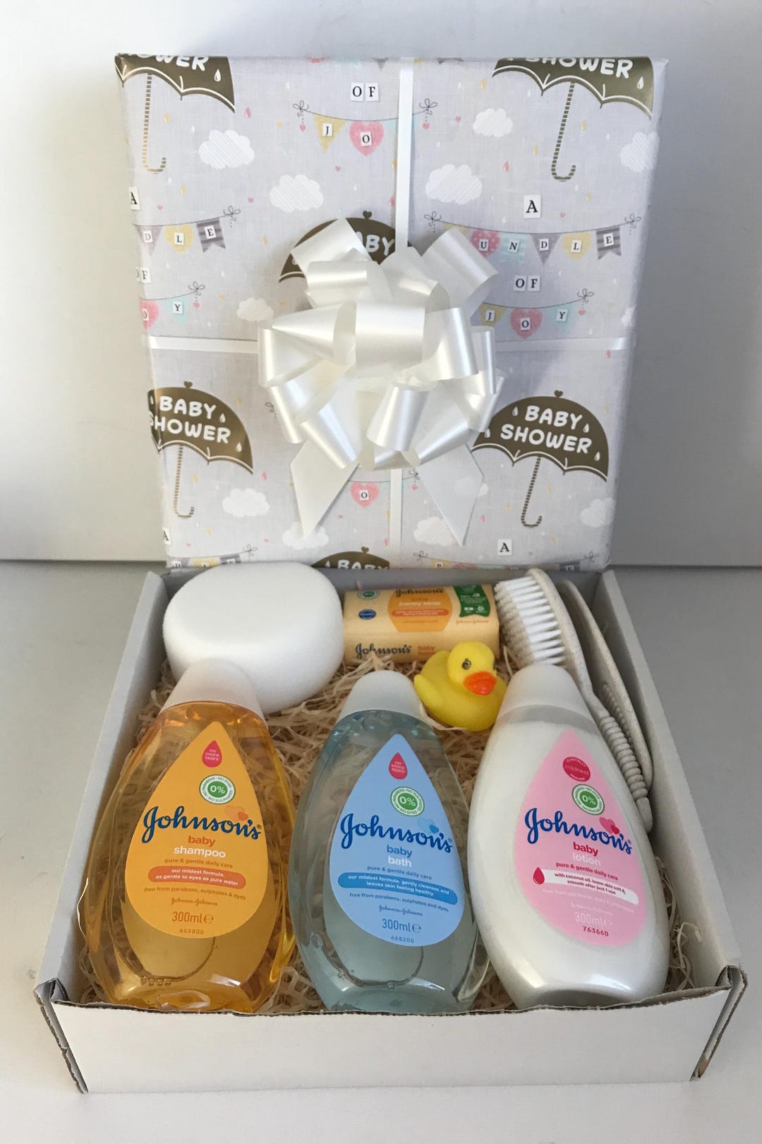 Baby Shower Gift Hamper Basket Maternity Shower Gift Johnsons Baby New ...