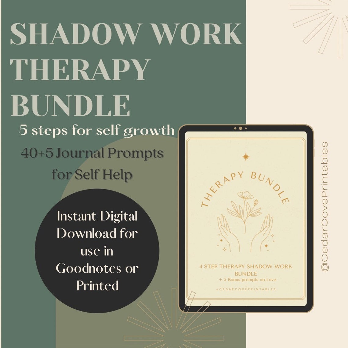 The Ultimate Therapy, Shadow Work Bundle, 45 Journal Prompts With 4 ...