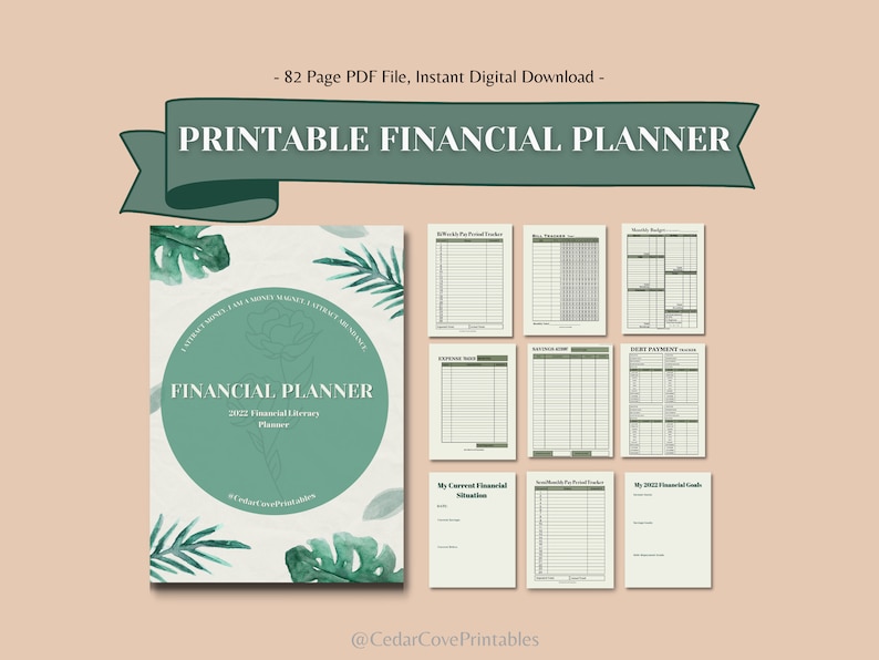 Ultimate Financial Planner Printable, Digital Download PDF File for ...