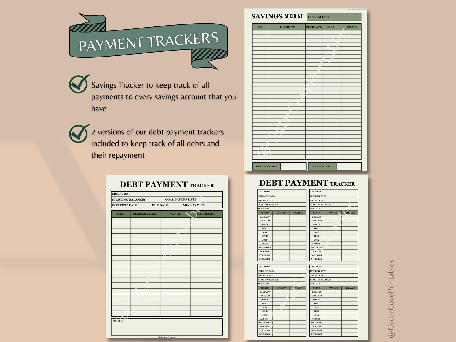 Ultimate Financial Planner Printable, Digital Download PDF File for ...
