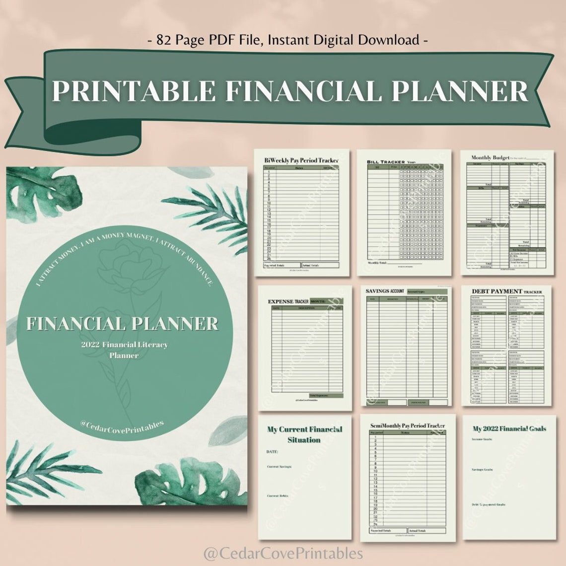 Ultimate Financial Planner Printable Digital Download PDF - Etsy