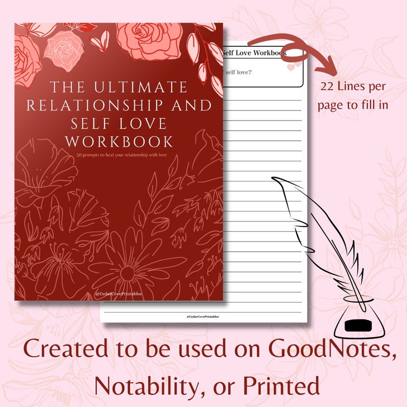 The Ultimate Relationship and Self Love Workbook, 50 Prompts to Heal ...