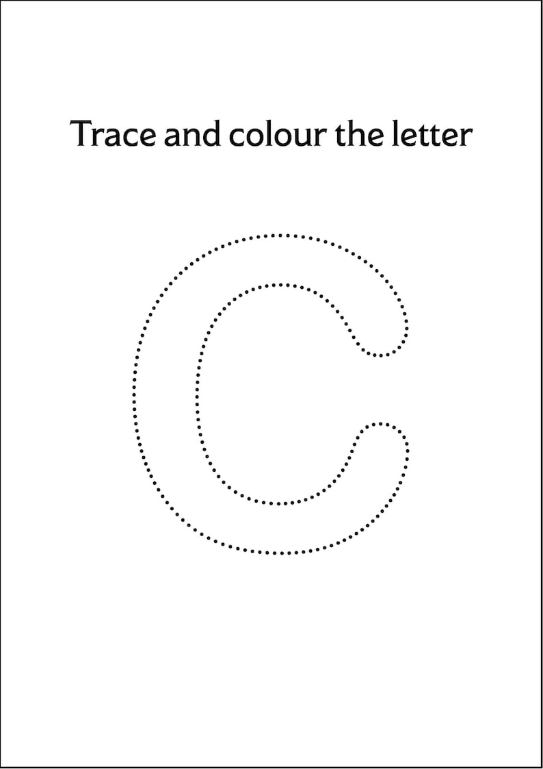 52 Printable Sheets | Trace and Colour Letters of Alphabet | Upper and ...