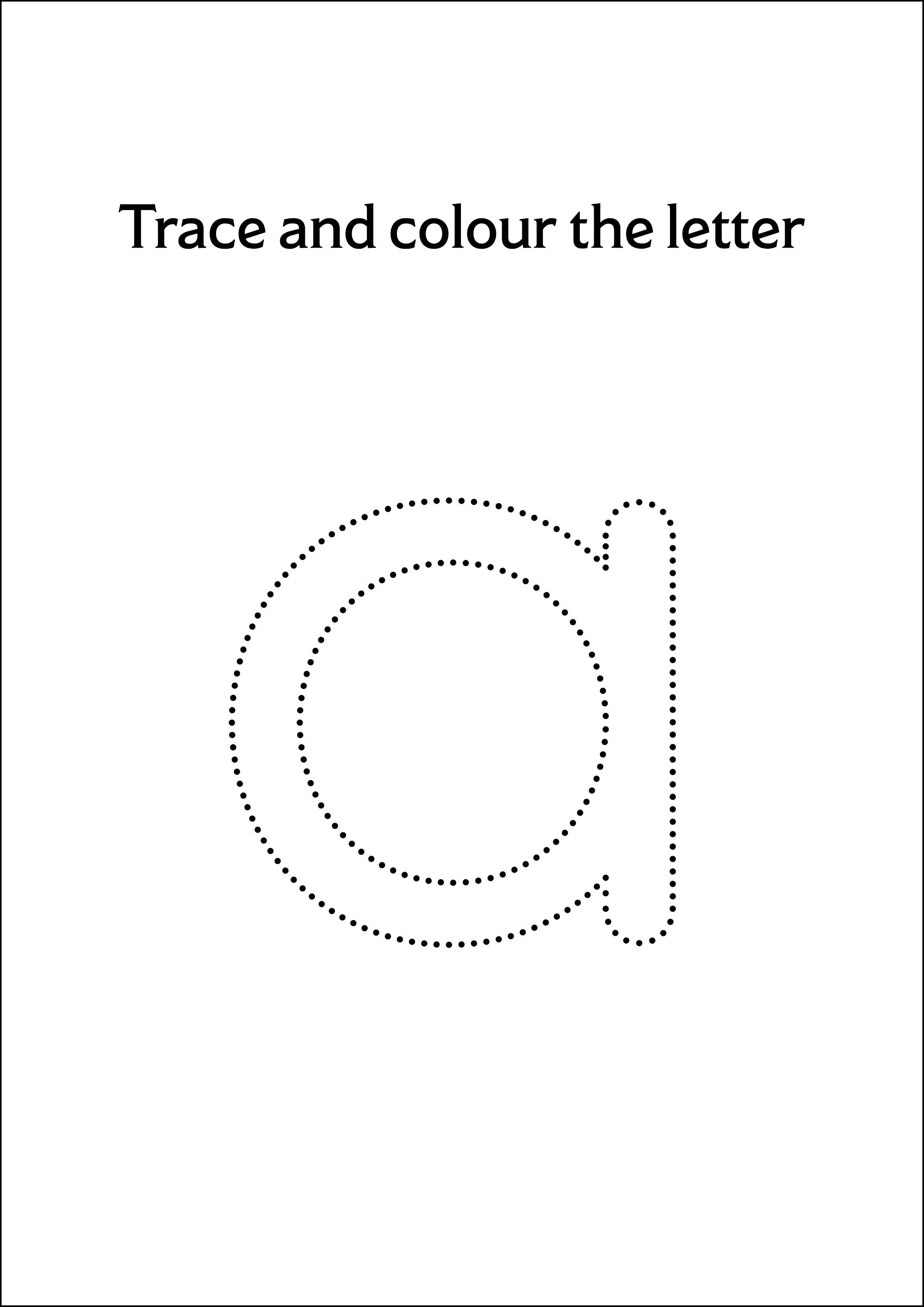 52 Printable Sheets Trace and Colour Letters of Alphabet Upper and ...