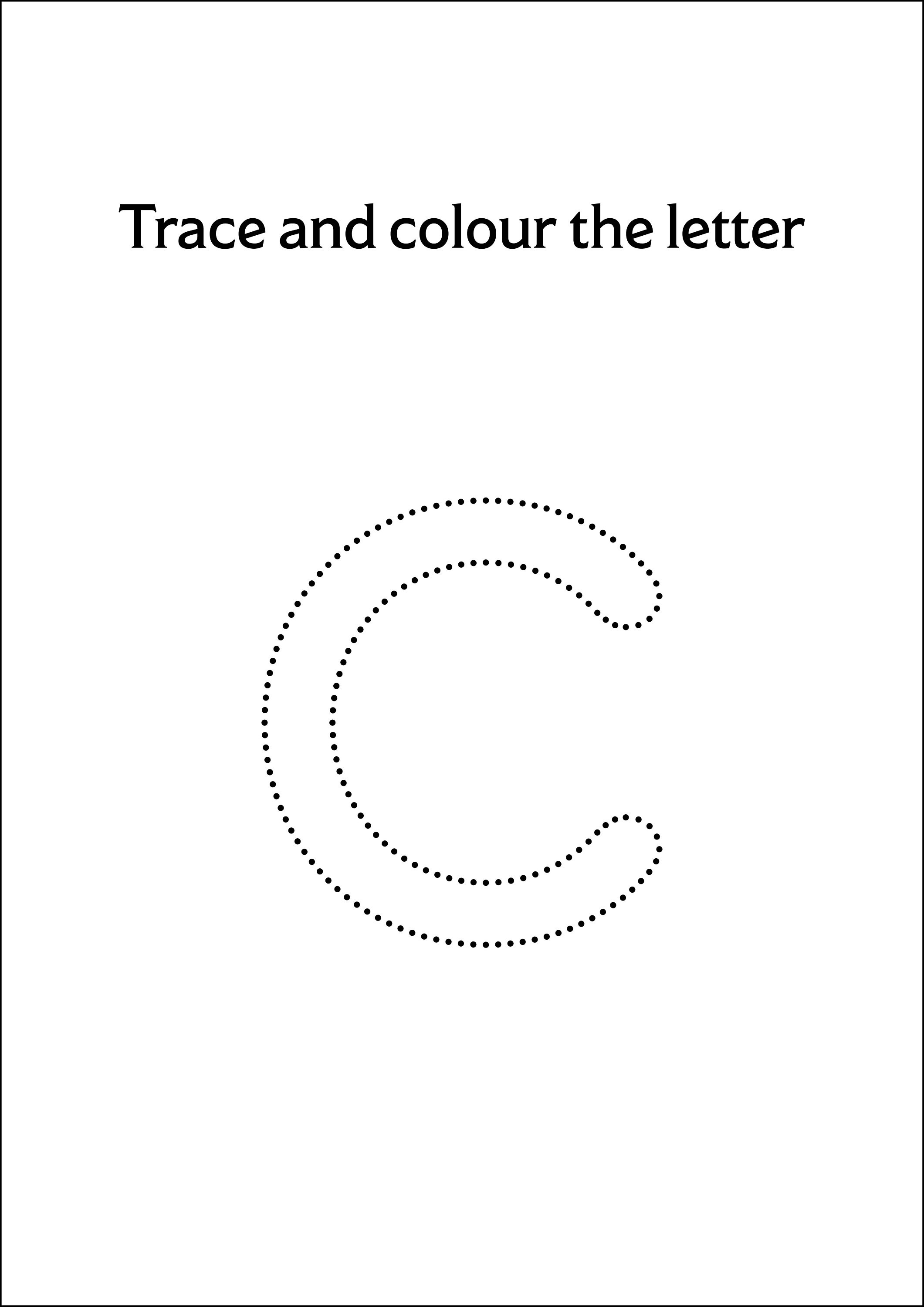 52 Printable Sheets Trace and Colour Letters of Alphabet Upper and ...