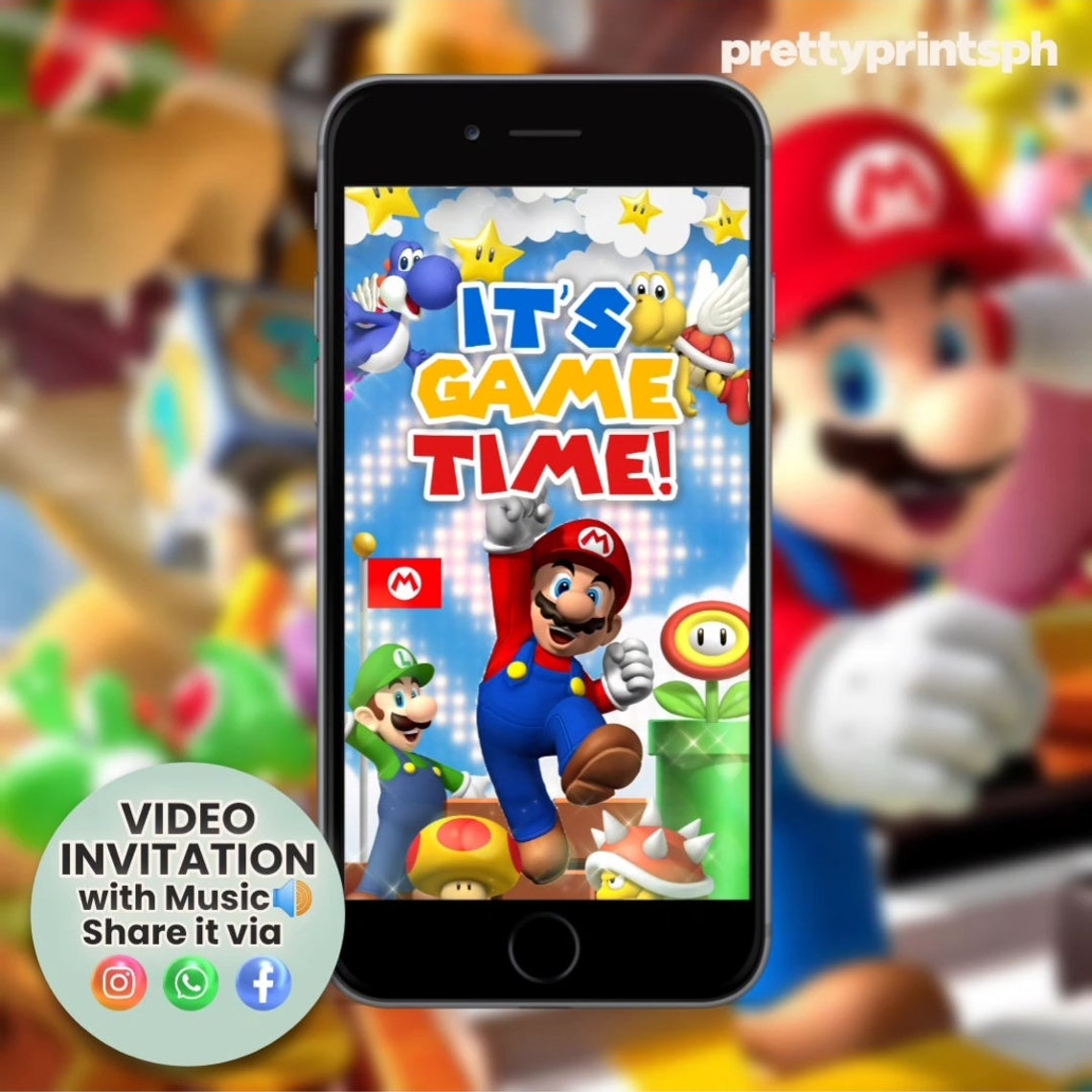 Super Mario Invitation Video, Super Mario Birthday Invitation Video ...