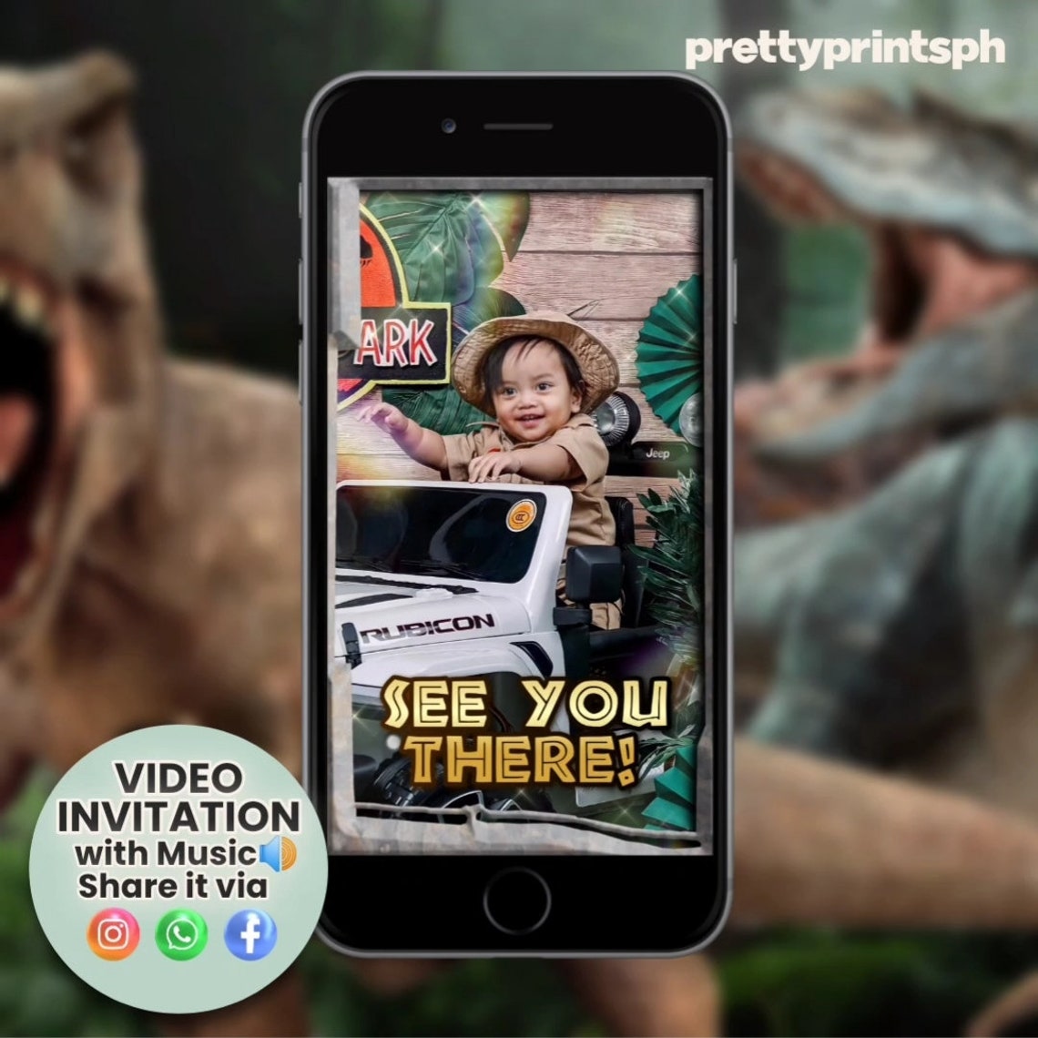 Jurassic World Video Invitation, Jurassic World Birthday Invitation ...
