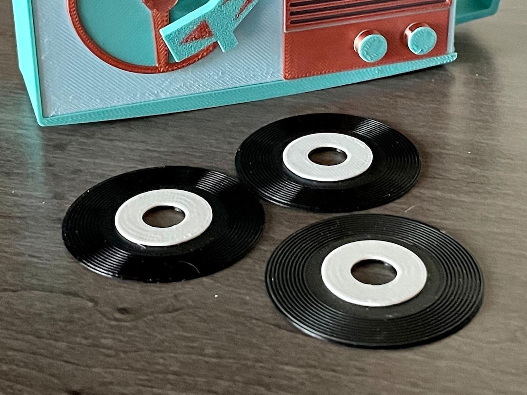 6x 1.75” Mini 45rpm Records 1/4 Scale - Etsy