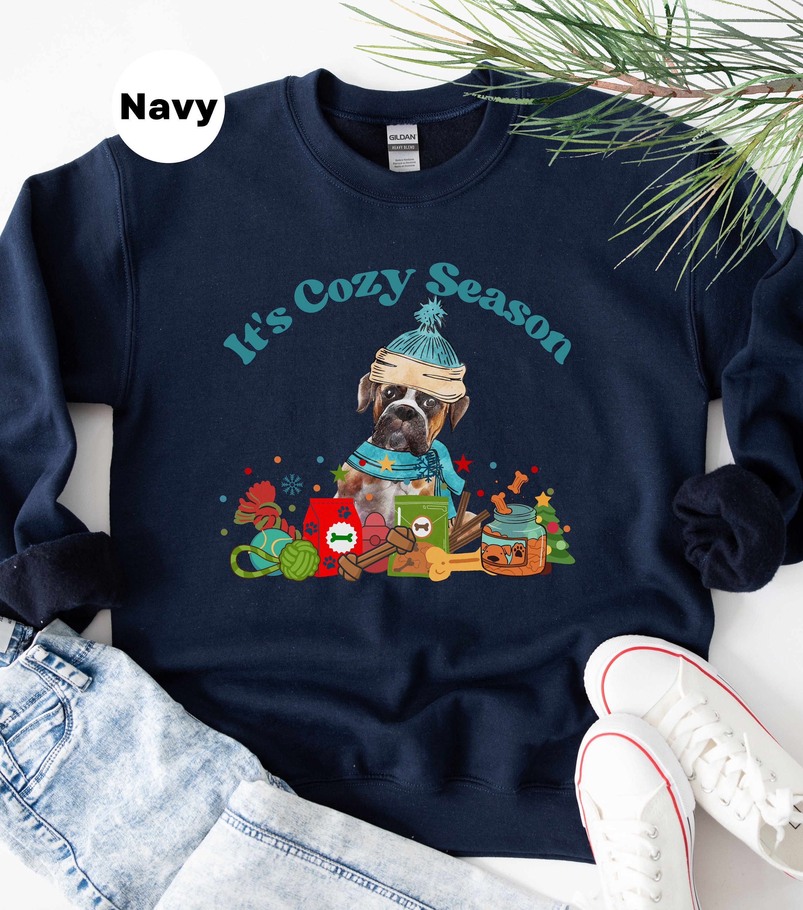 Boxer Christmas Sweatshirt, Boxer Sweater, Holiday Boxer Shirt ...