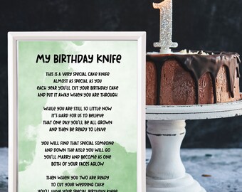 Birthday Cake Knife Poem - Etsy