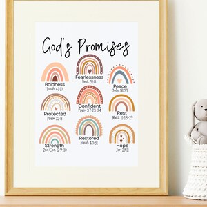 Boho Rainbow God's Promises Digital Download, God's Promises Wall Art ...