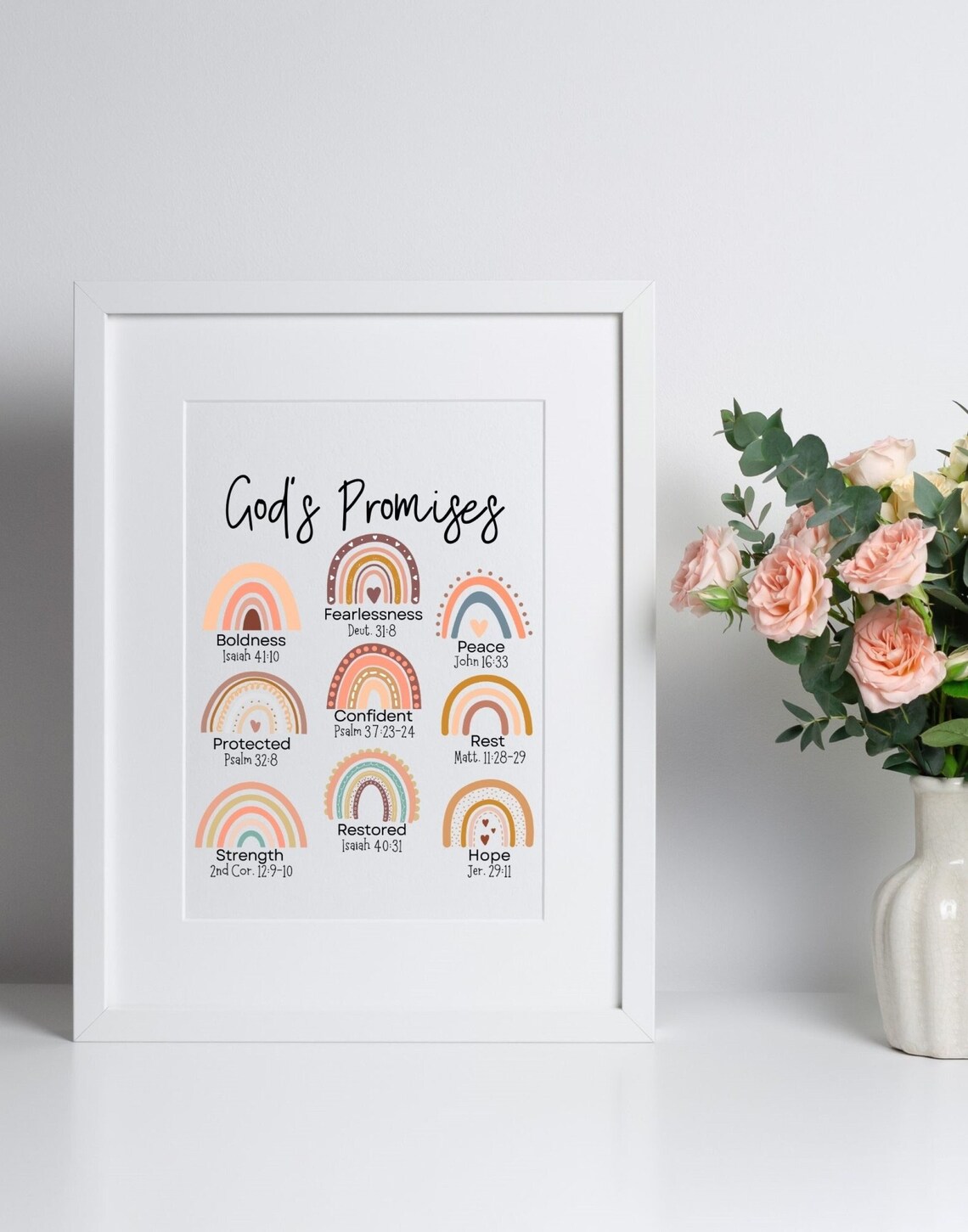 Boho Rainbow God's Promises Digital Download, God's Promises Wall Art ...