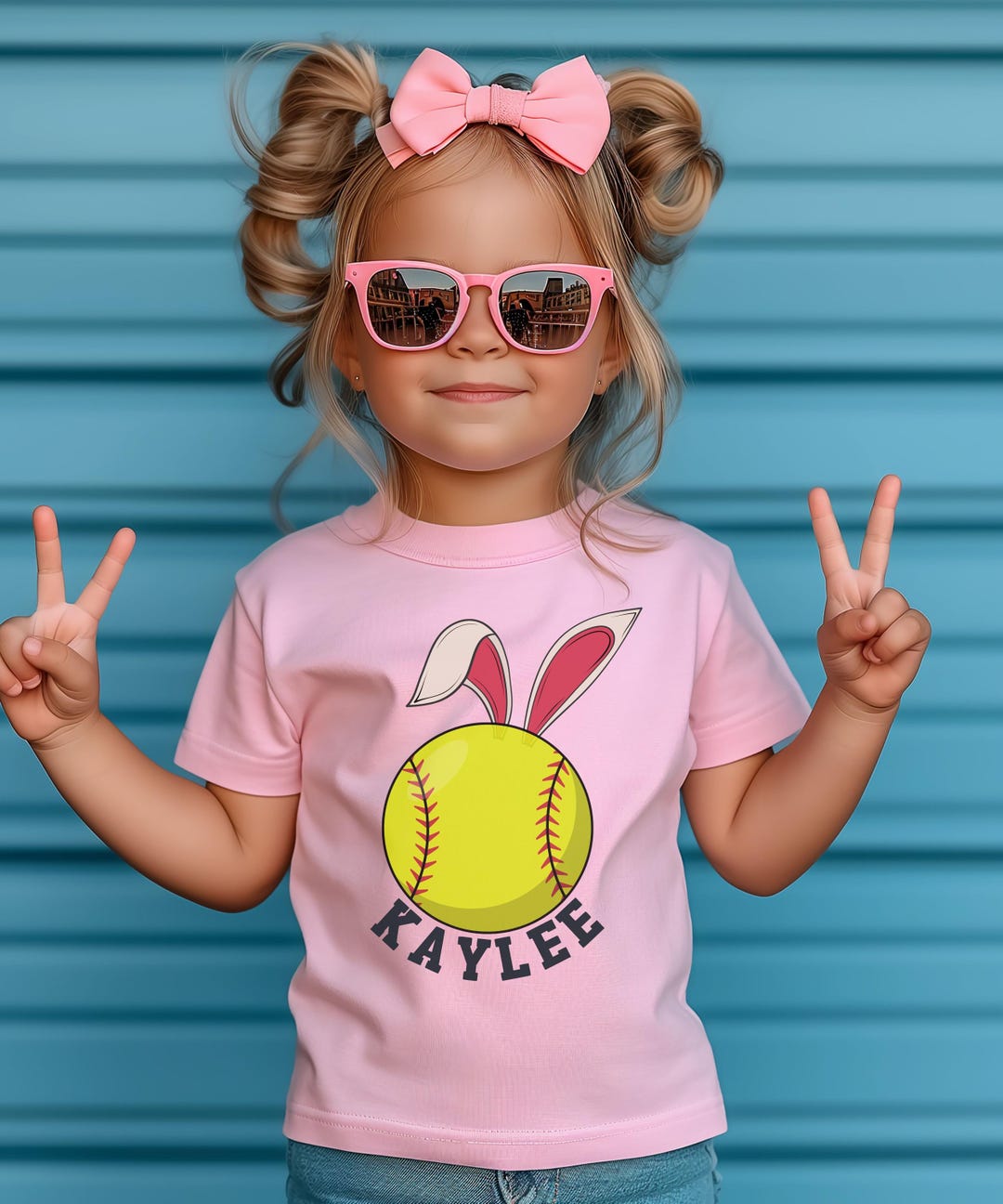 Custom Easter Bunny Shirt, Easter Softball Tee, Personalized Sports ...