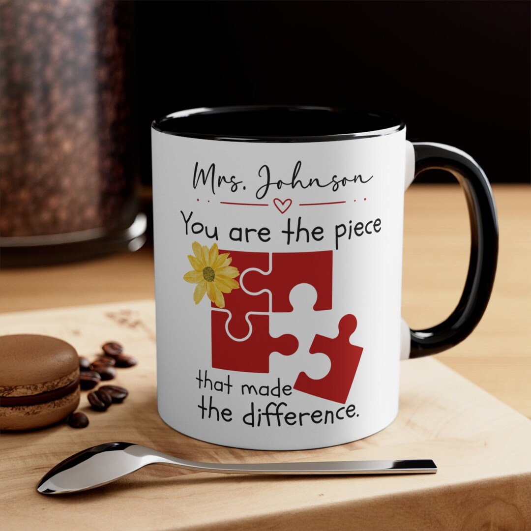Personalized Teacher Mug, Autism Make a Difference Mug, Teacher ...