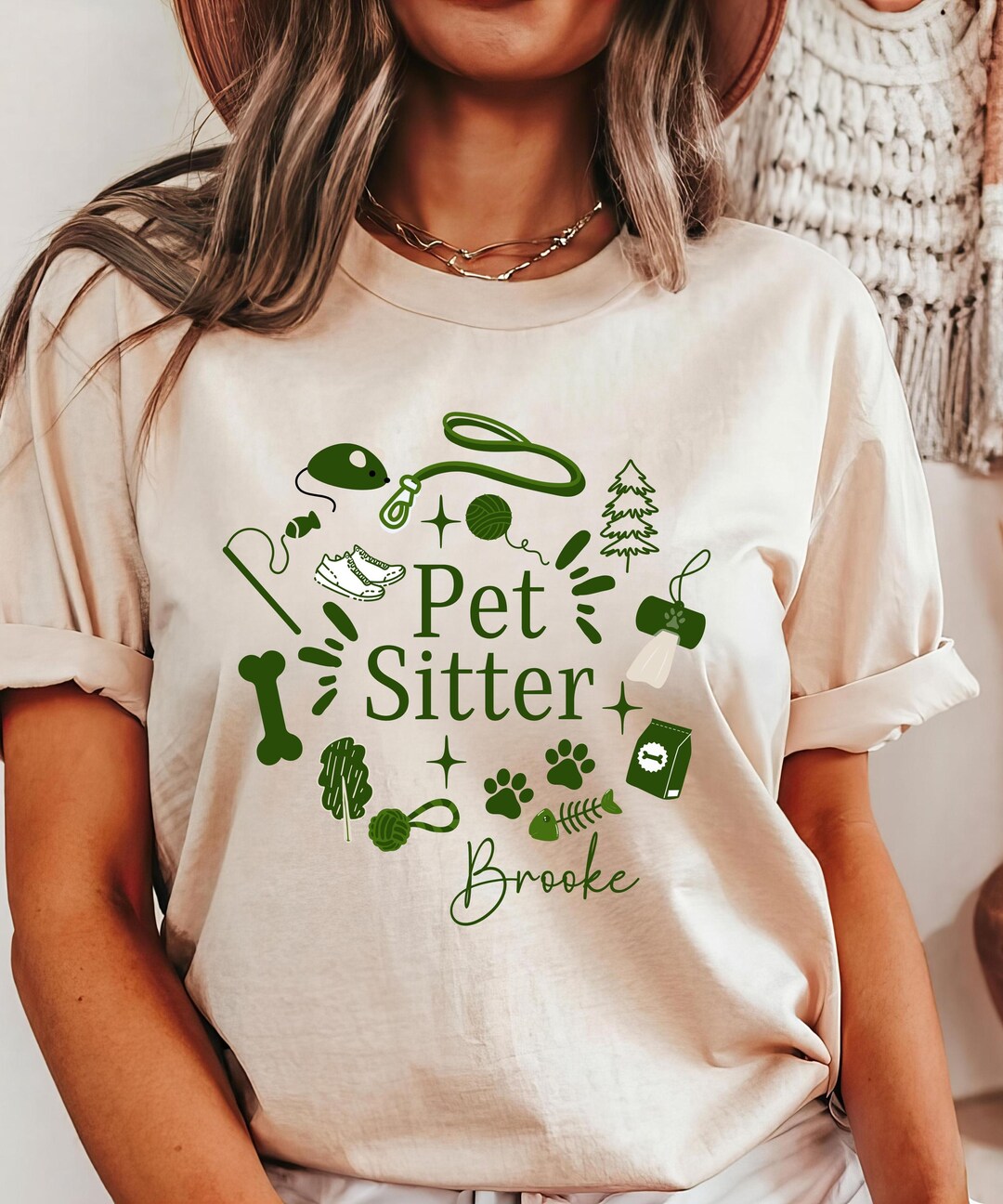 Personalized Pet Sitter T Shirt, Custom Pet Sitter Gift, Animal Care ...