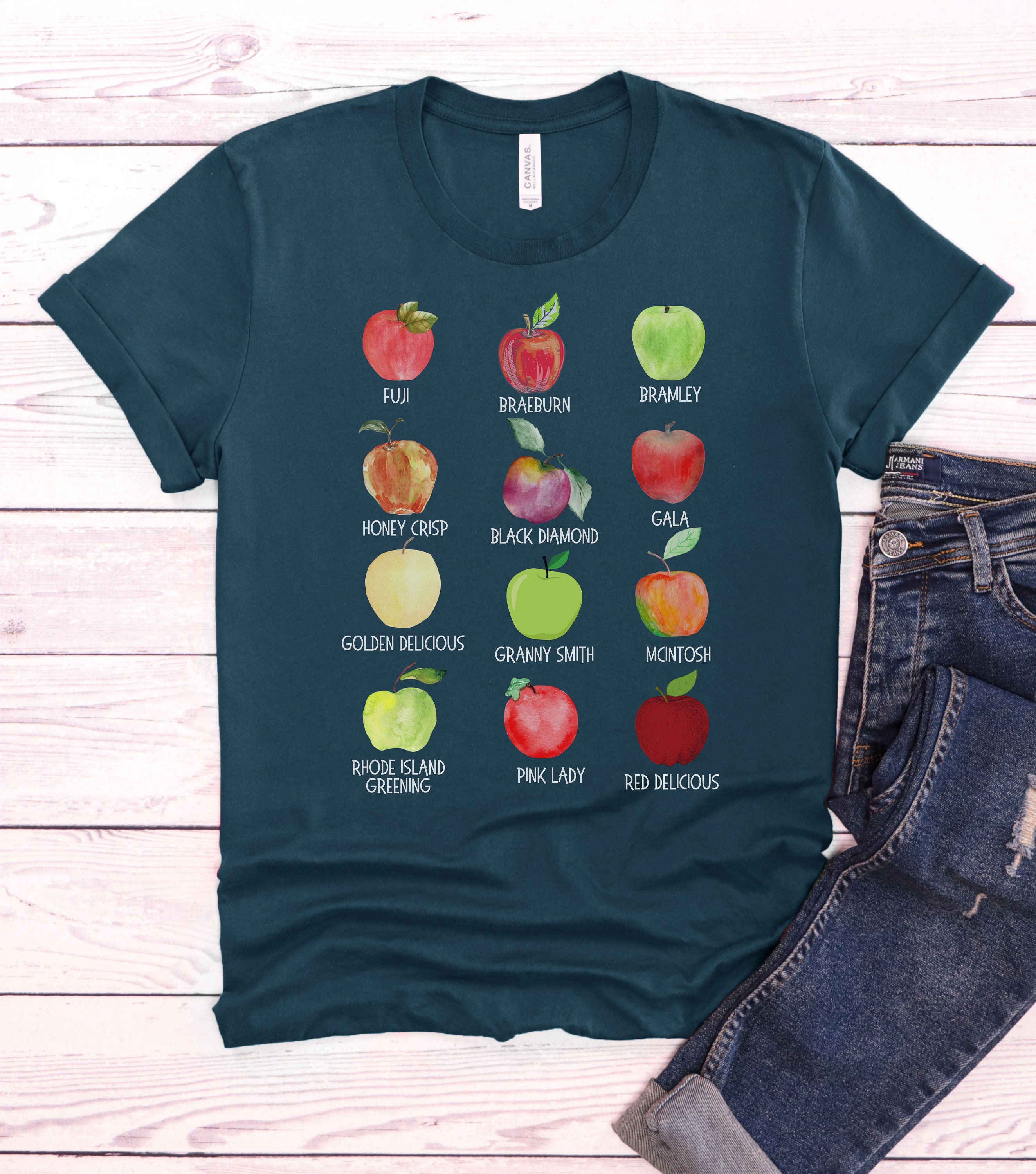 Apple Tshirt, Apple Graphic Shirt, Apple Picking Shirt, Teacher Apple ...