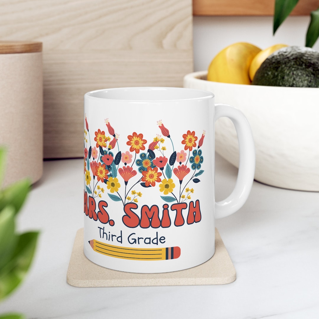 Personalized Teacher Gift, Teacher Appreciation Mug, Custom Grade ...
