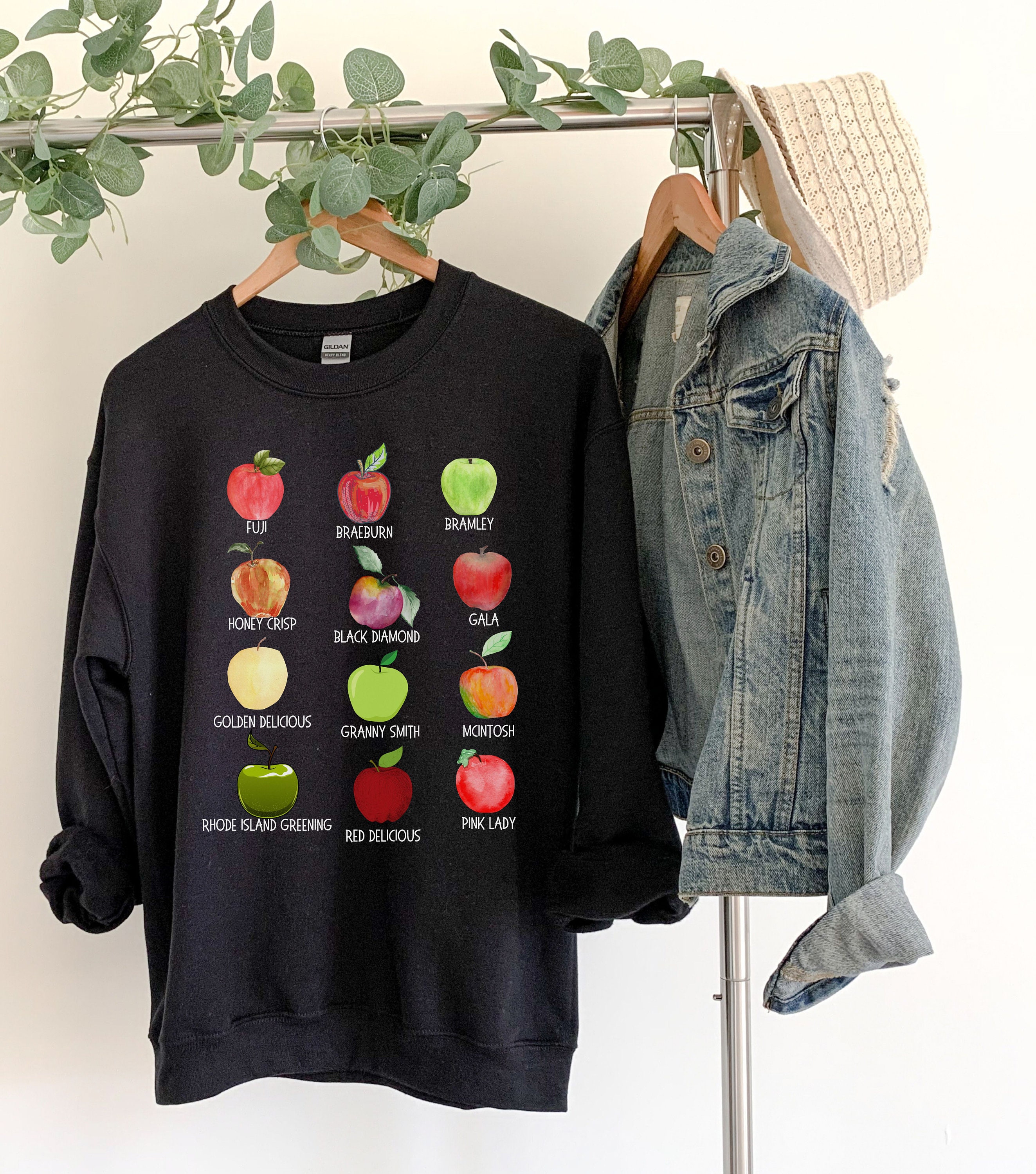 Apple Orchard Sweatshirt, Types of Apples Shirt, Teacher Apple Sweater ...