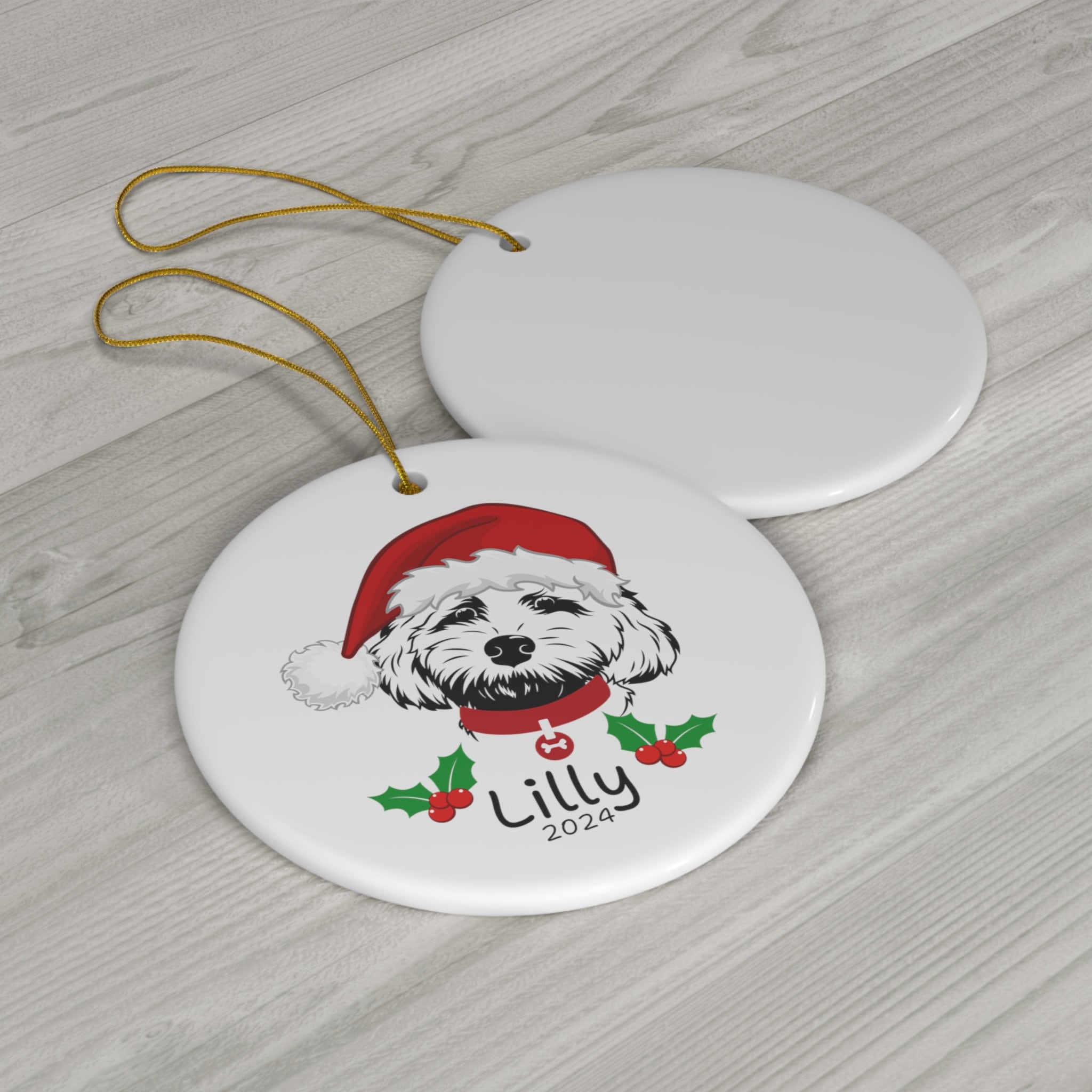 Custom Doodle Ornament, Christmas, Cavapoo Ornament, Doodle Mama ...