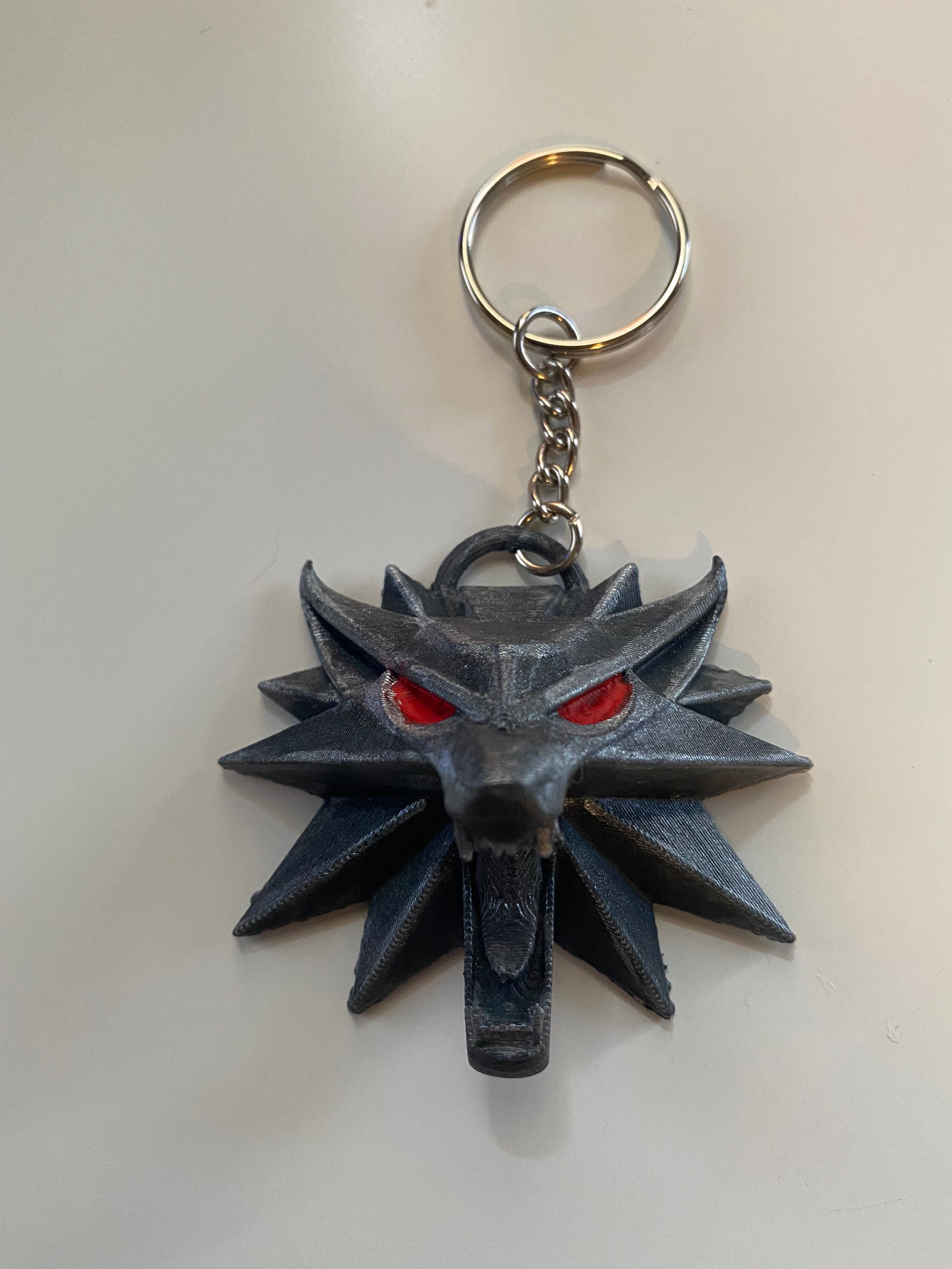 The Witcher Wolf Inspired Video Game Cosplay Necklace Keychain - Etsy