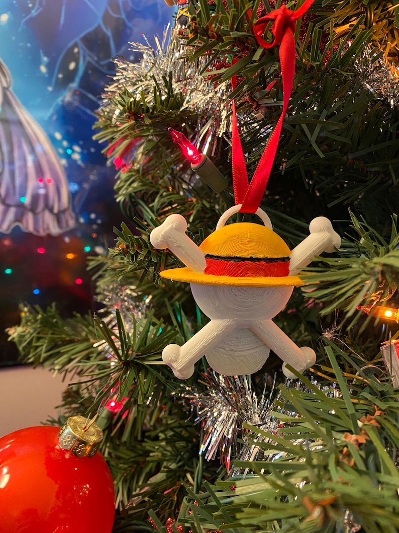 Jolly Roger Skull and Bones Anime Ornament - Etsy