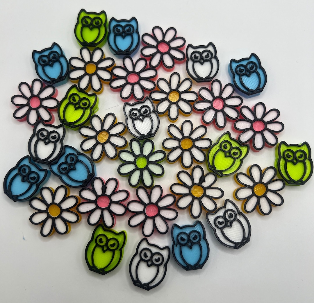 Rave Symbol Kandi Pony Beads / Daisy / Owl / Waffle / PLUR / - Etsy