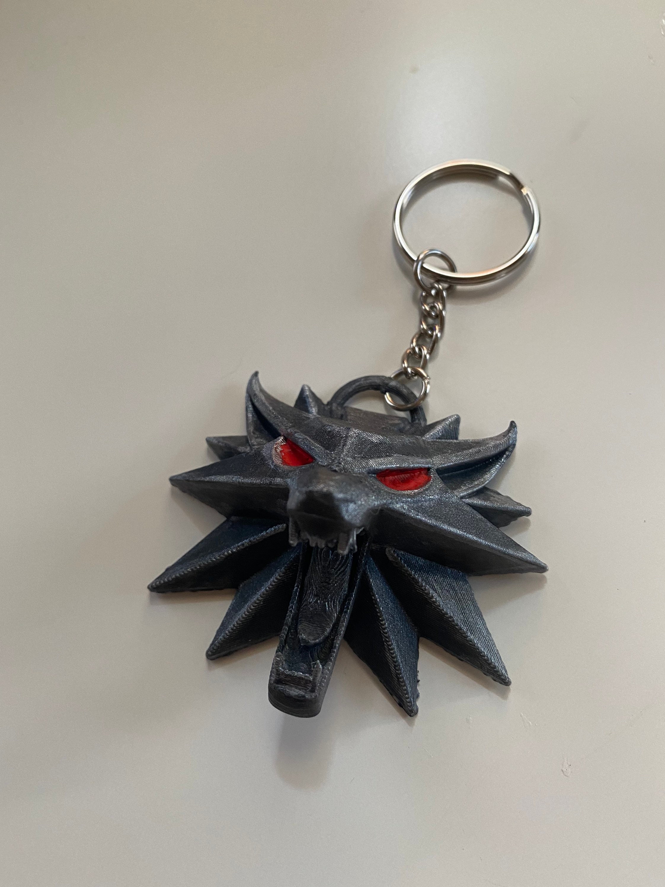 The Witcher Wolf Inspired Video Game Cosplay Necklace Keychain - Etsy