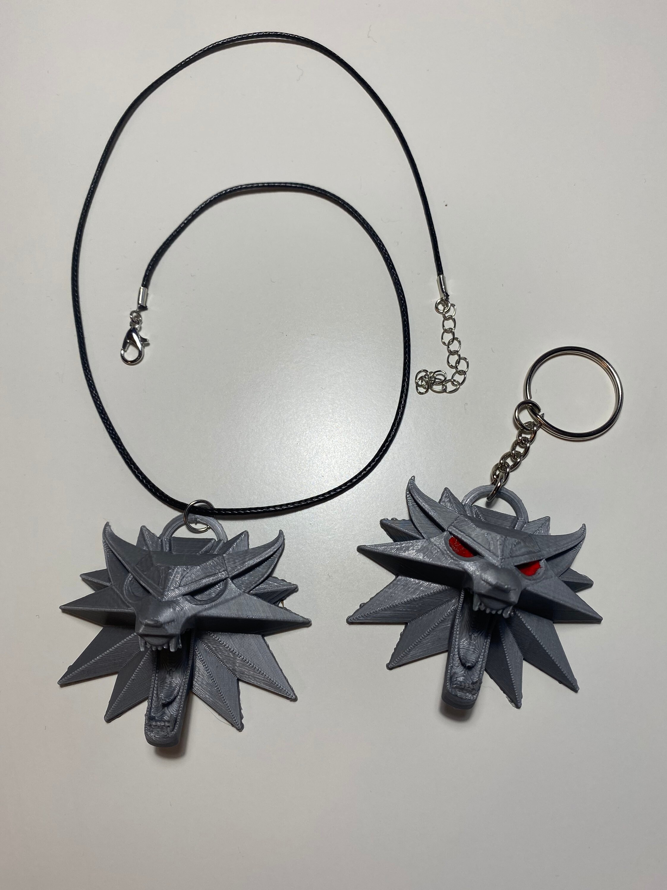 The Witcher Wolf Inspired Video Game Cosplay Necklace Keychain - Etsy