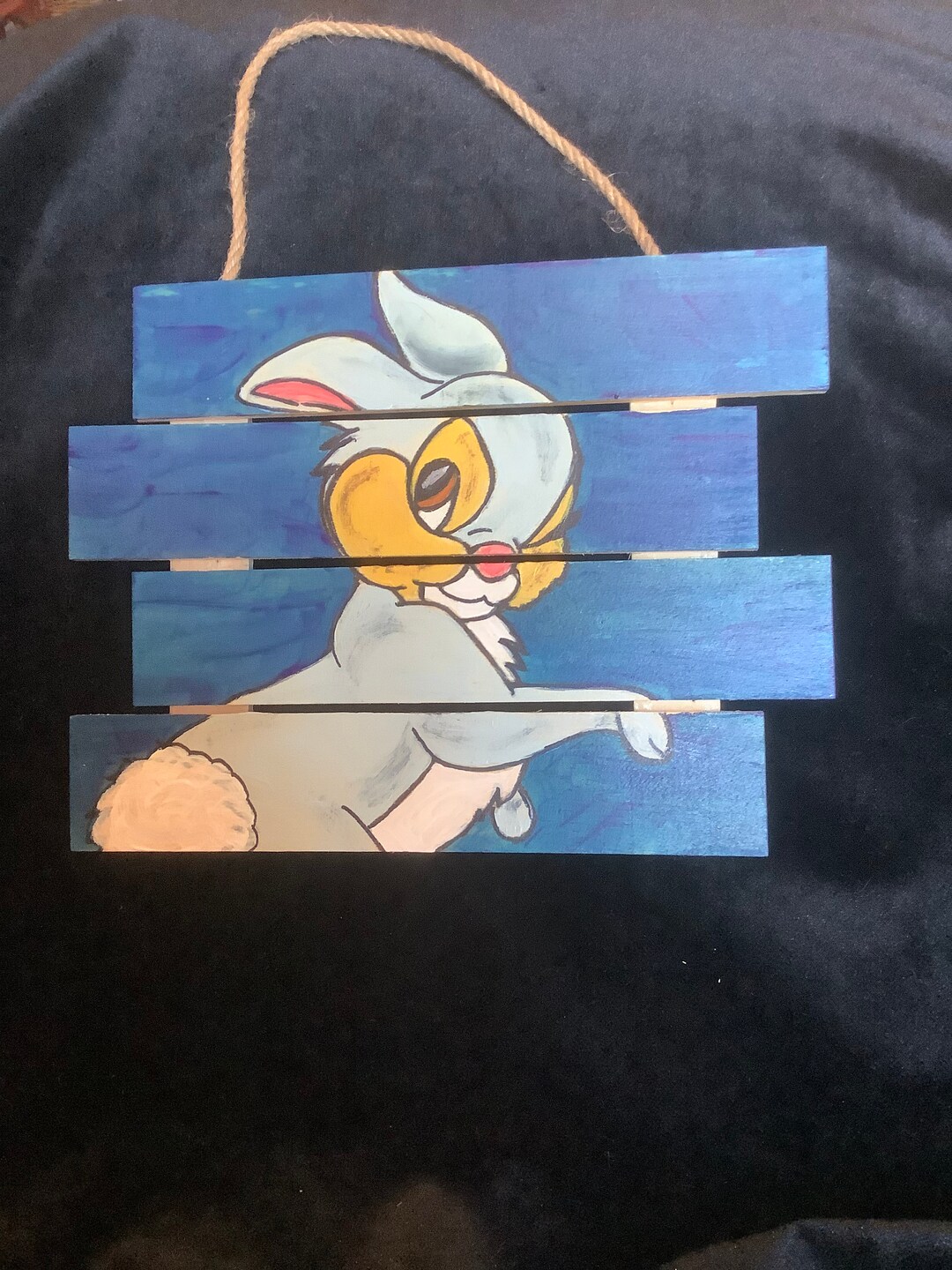 Thumper Hand Painted on Slatted Wood - Etsy