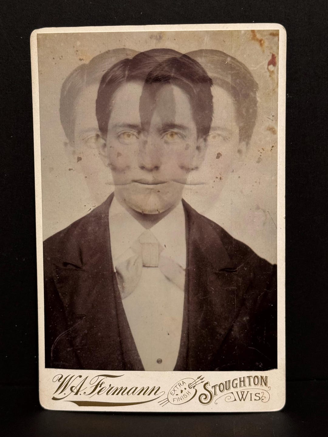 Antique 1800s 1900s Cabinet Card Photograph Creepy Oddities Curio Ghost ...