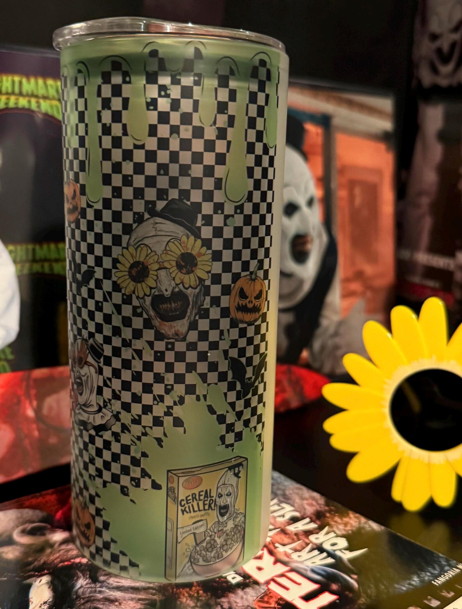 Terrifier Art the Clown Frosted Glass 20oz Tumbler Horror - Etsy