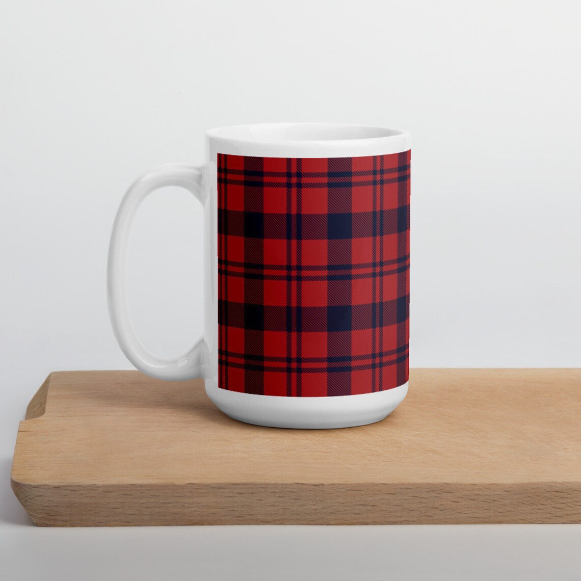 Red Y Blue Plaid Coffee Mug For Days | Etsy