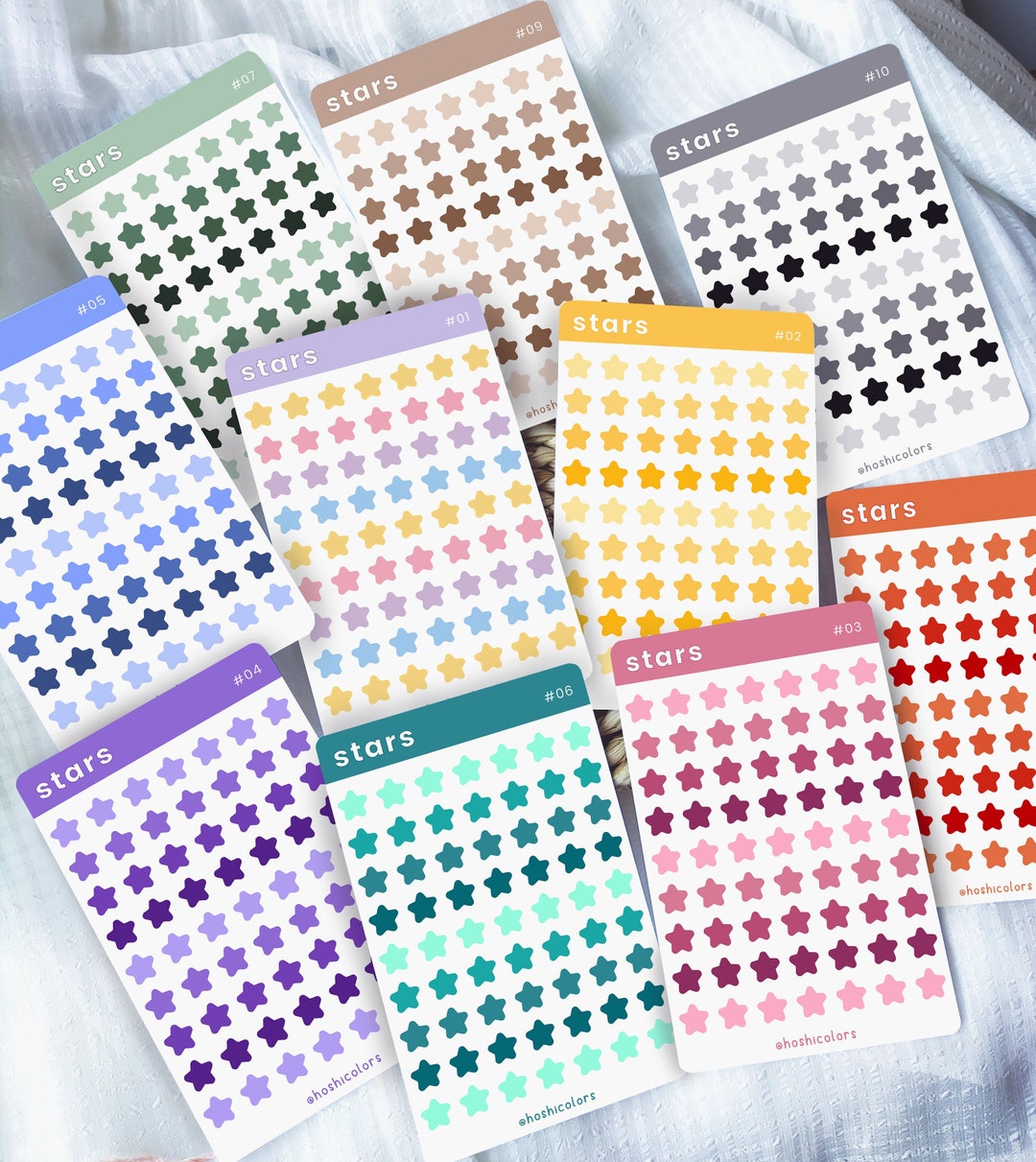 Stars Sticker Sheet | Bullet Journal/bujo Stickers | Planner Stickers ...