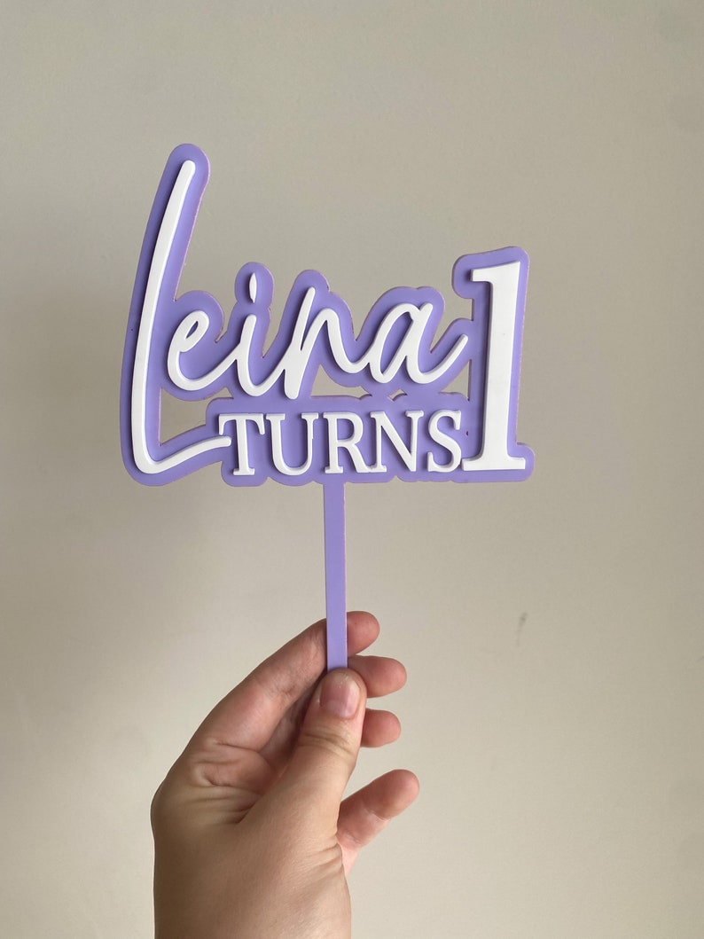 Acrylic Birthday Cake Topper Double Layer - Etsy