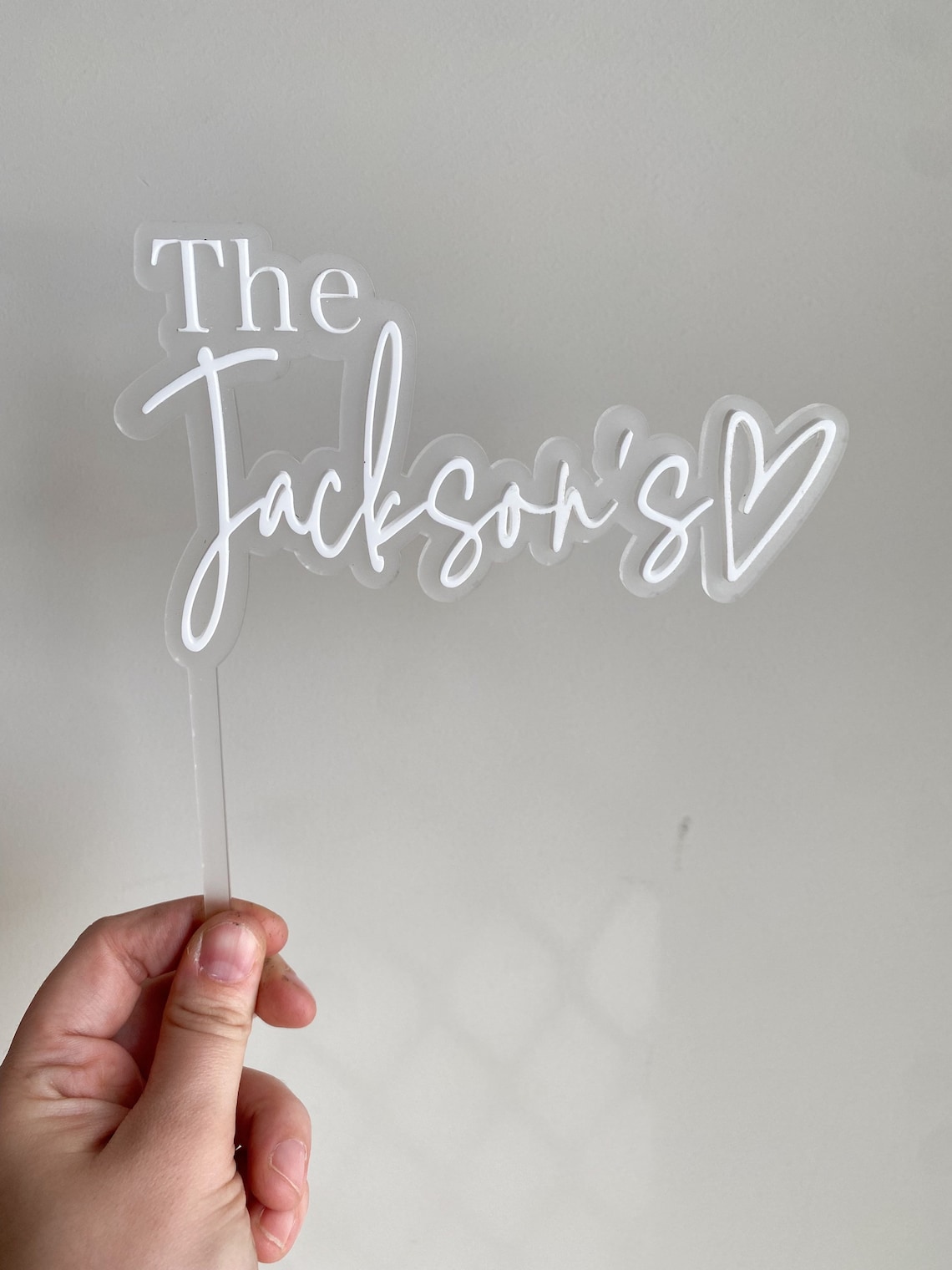 Acrylic Couple 'wedding' Cake Topper Double Layer - Etsy