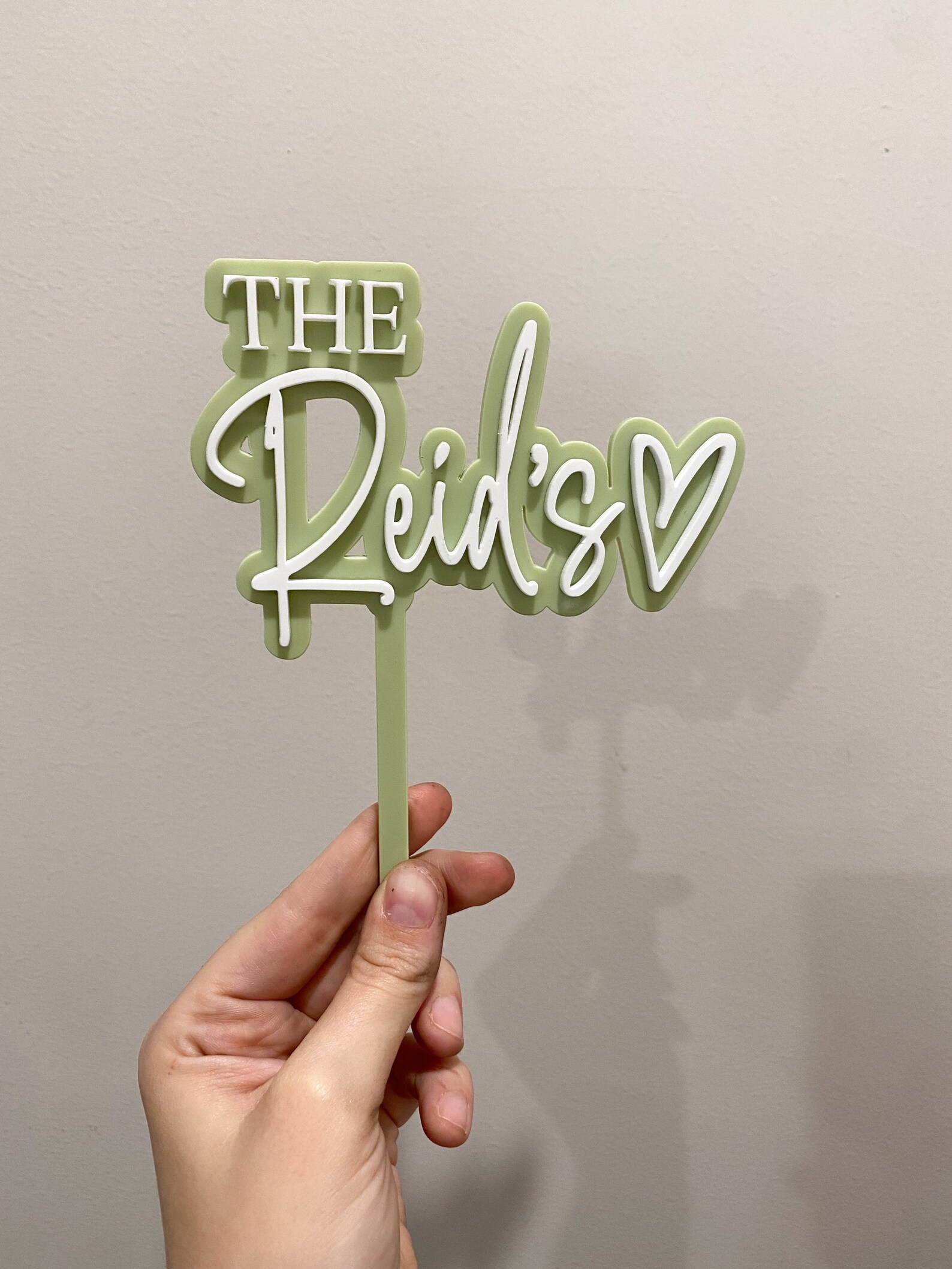 Acrylic Couple 'wedding' Cake Topper Double Layer - Etsy