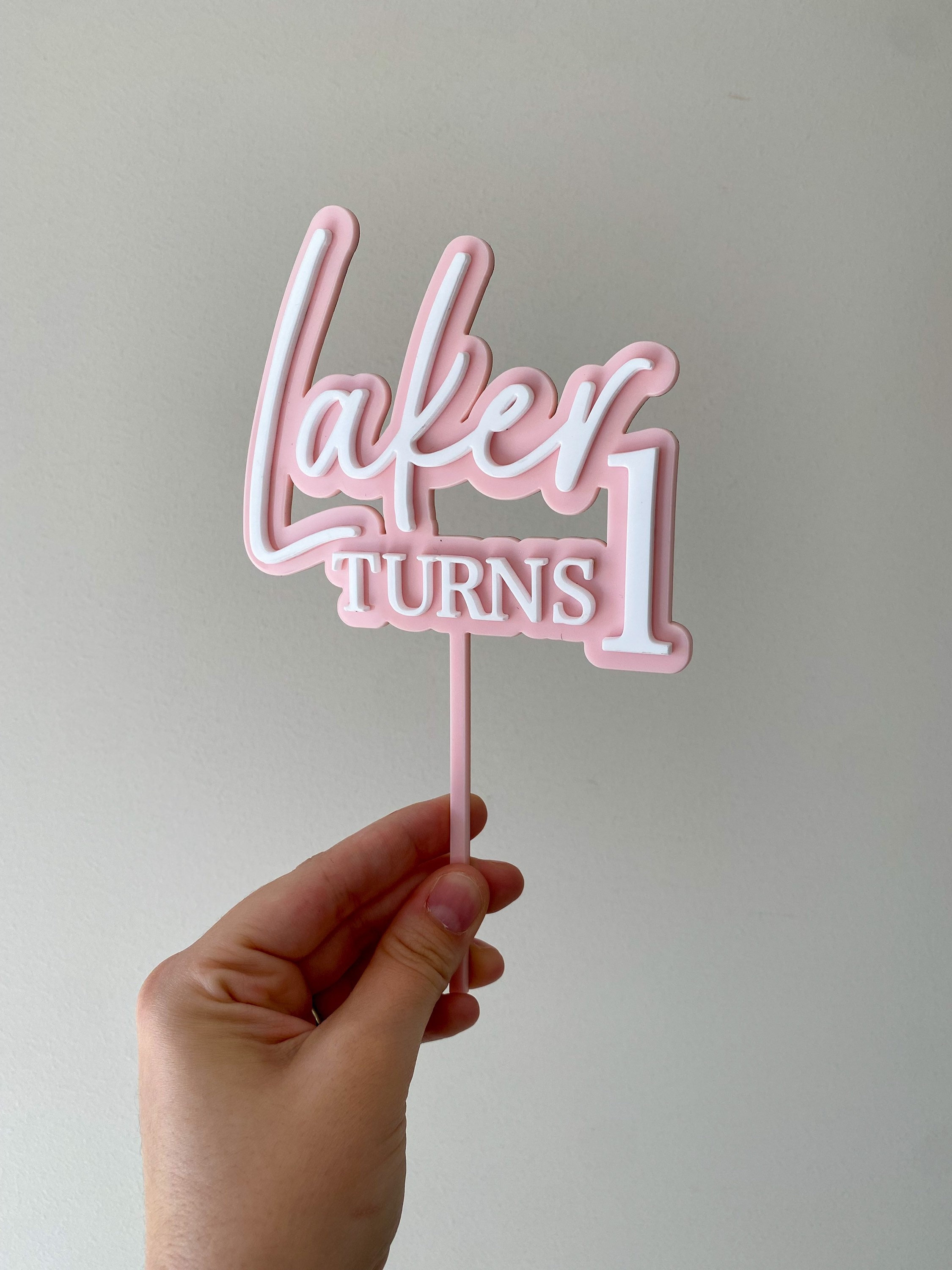 Acrylic Birthday Cake Topper Double Layer - Etsy