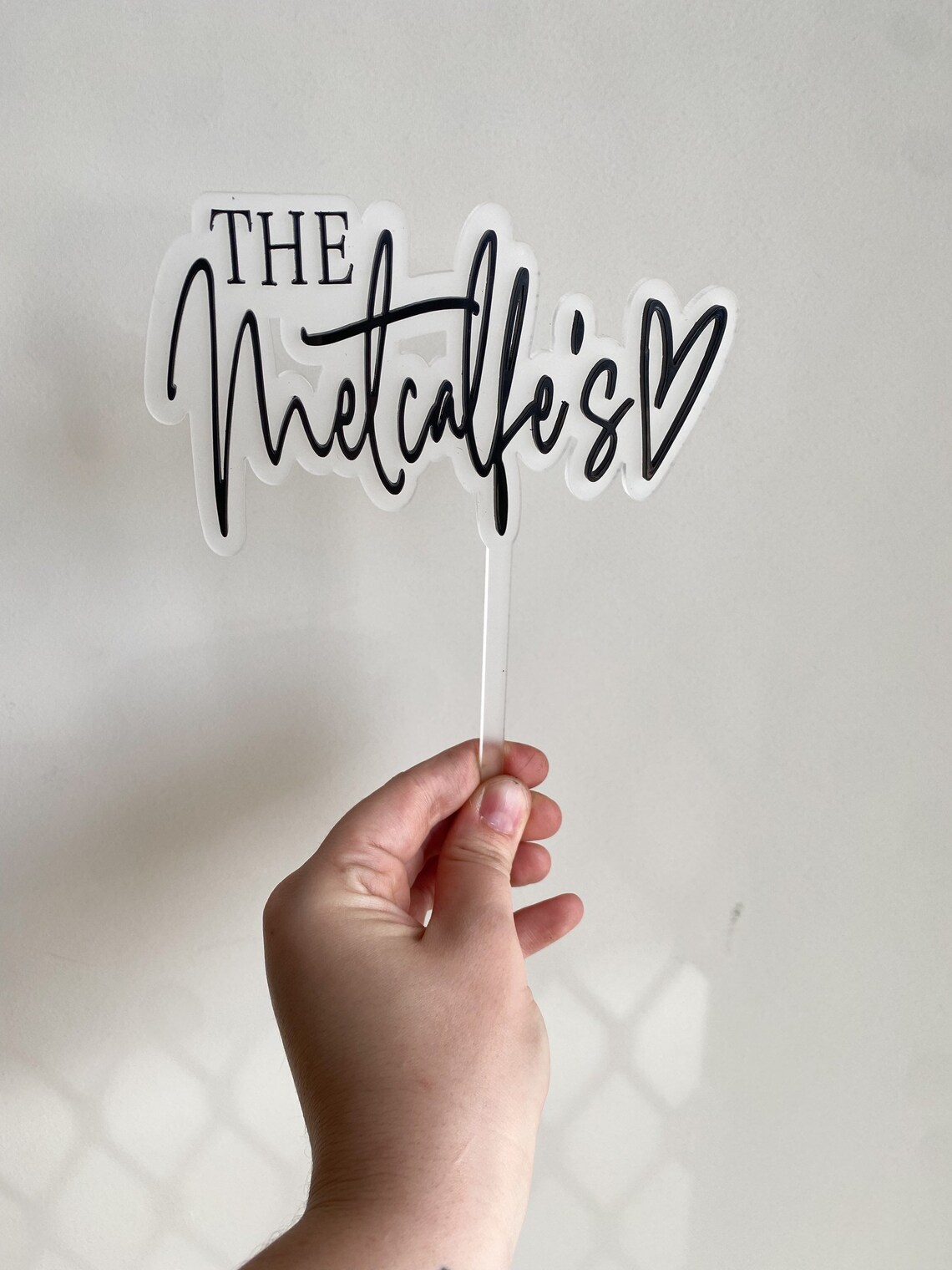 Acrylic Couple 'wedding' Cake Topper Double Layer - Etsy