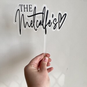 Acrylic Couple 'wedding' Cake Topper Double Layer - Etsy