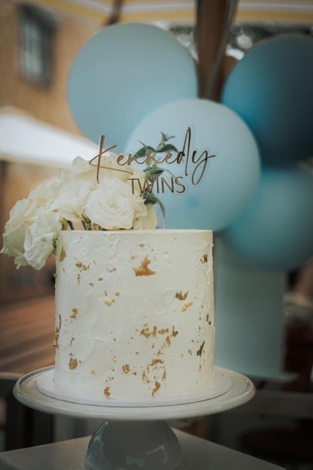 Acrylic 'baby' Twin Cake Topper Double Layer / Baby Shower Cake Topper ...