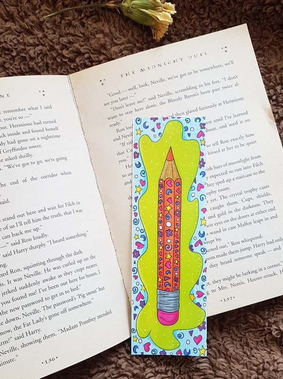 Pencil Printable Bookmark | Etsy