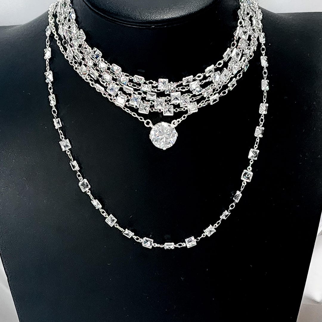 One World Unity Necklace. Sterling Silver. Simulated Diamond. Necklace ...