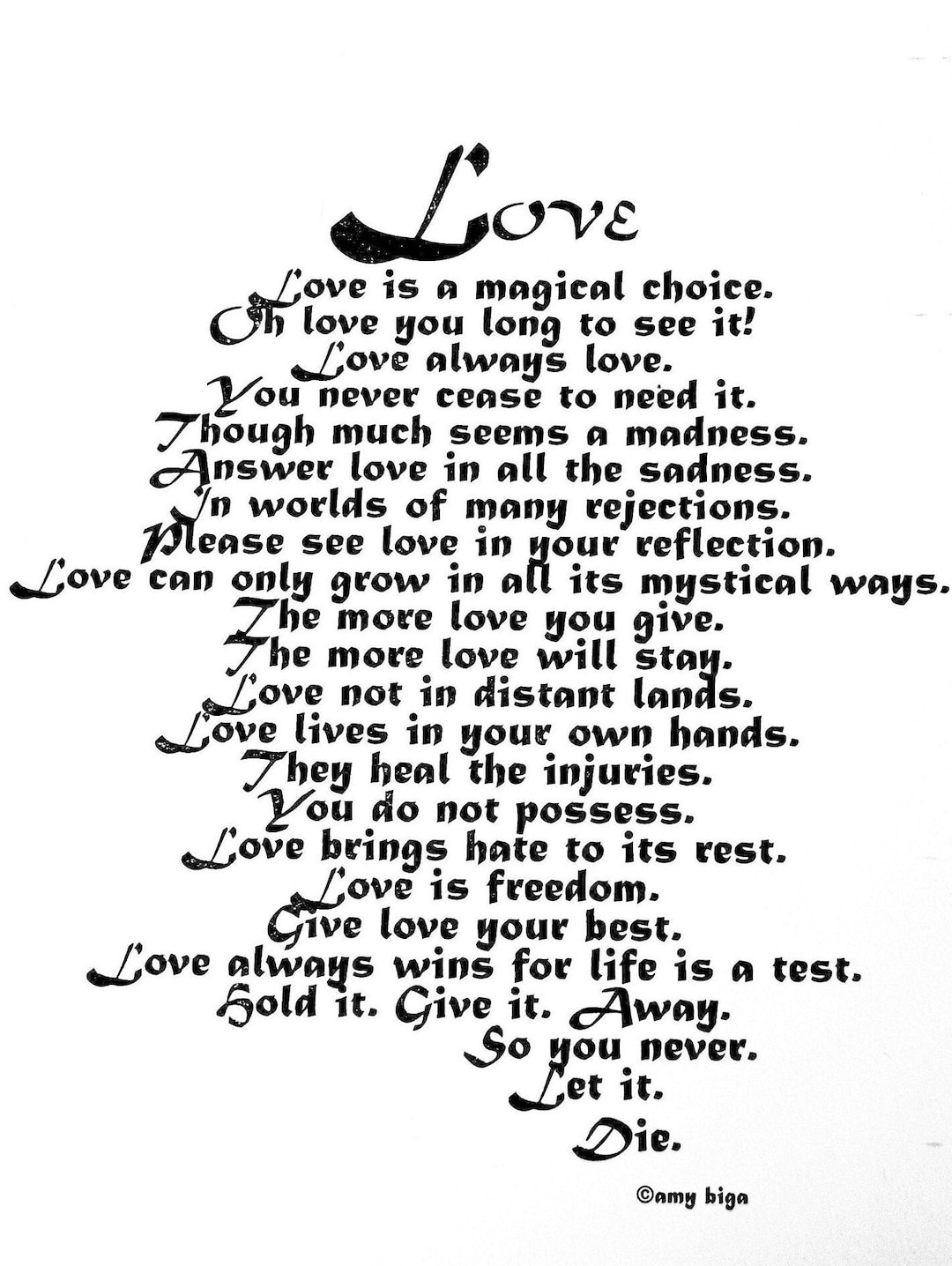 Love Wins. Love is a Magical Choice Poetry Print. Original Poem ...